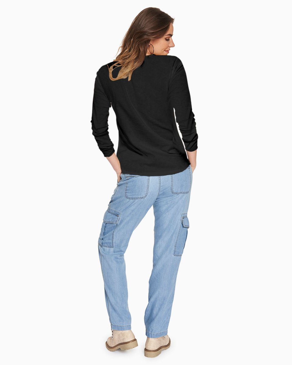 Erin Henley Tee in Black – Veneka