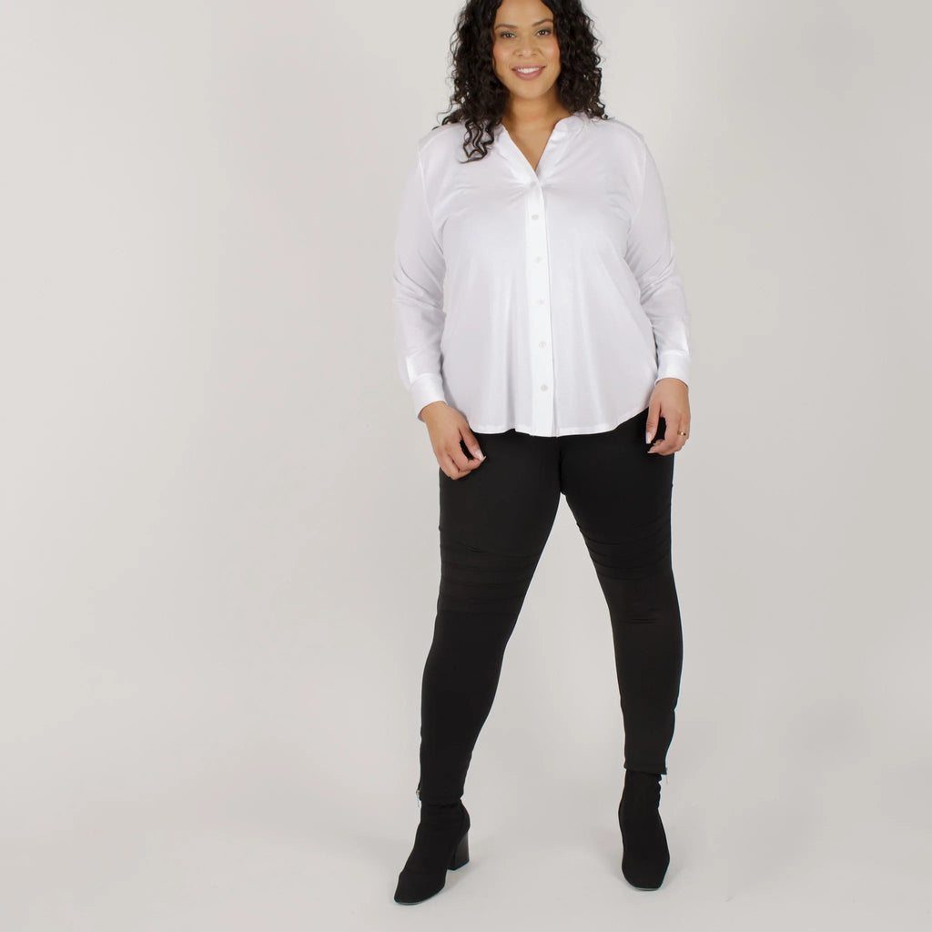 The Comfy Button-Up Shirt in Black – Veneka